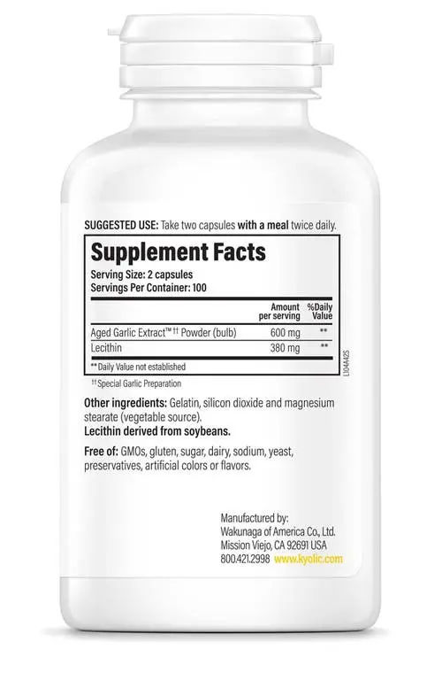 KYOLIC Aged Garlic Extract Formula 104, Cholesterol Health