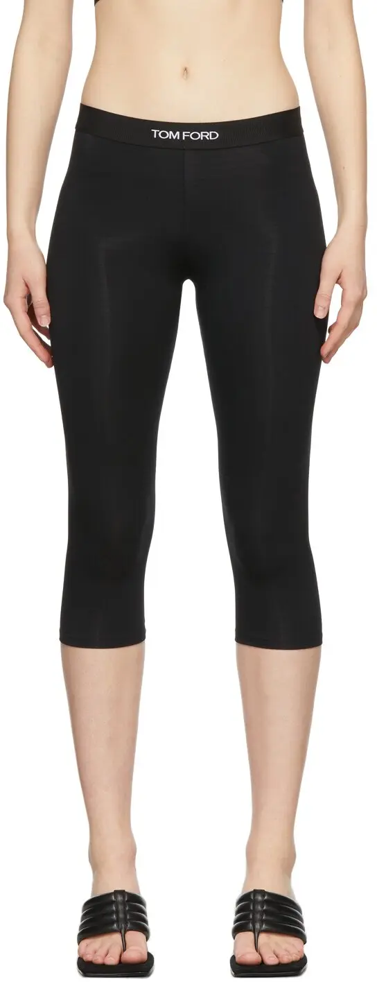 TOM FORD Logo-waistband Stretched Cropped Leggings