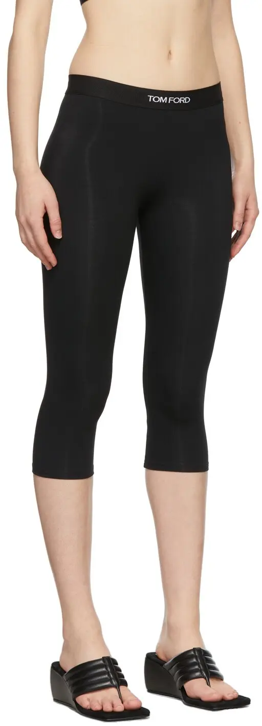 TOM FORD Logo-waistband Stretched Cropped Leggings