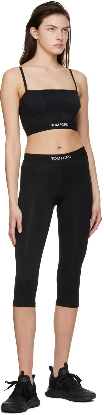 TOM FORD Logo-waistband Stretched Cropped Leggings