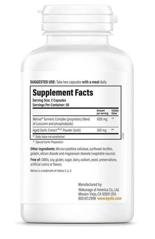 KYOLIC Aged Garlic Extract Formula 111, Healthy Inflammation Response, Curcumin