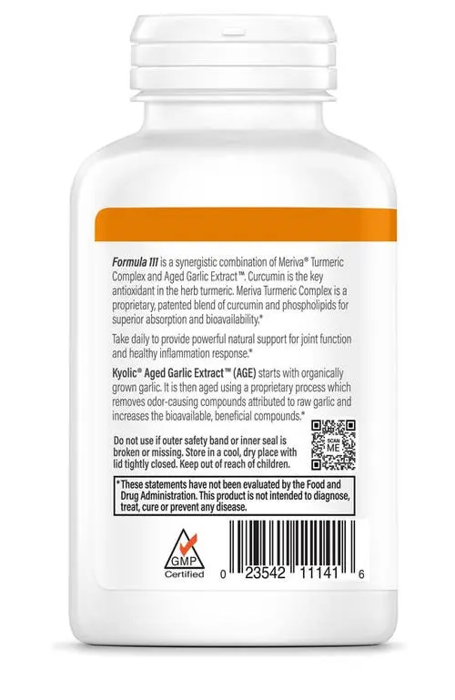 KYOLIC Aged Garlic Extract Formula 111, Healthy Inflammation Response, Curcumin