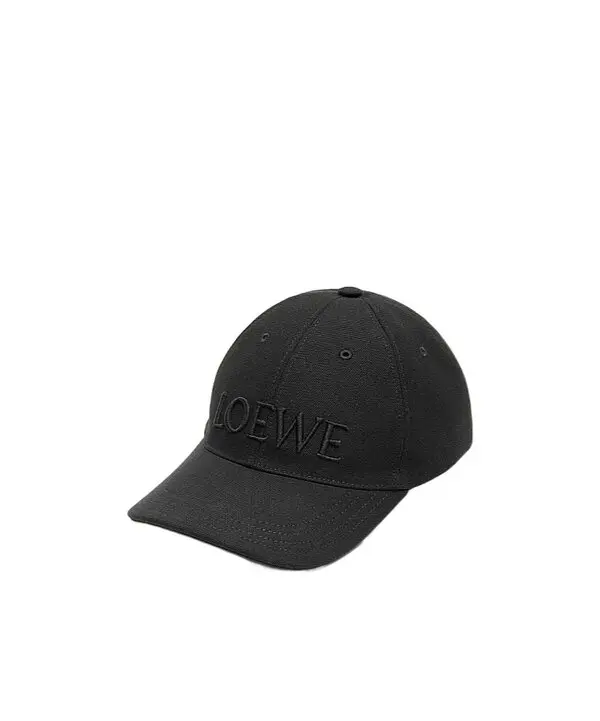 Loewe Logo Embroidered Baseball Cap - Black