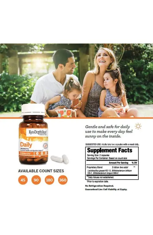 KYOLIC Kyo-dophilus Daily Probiotic, Immune Health & Digestive Support