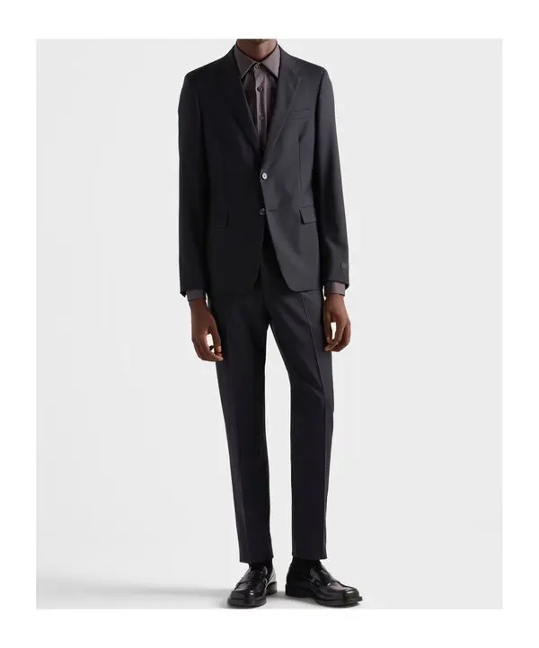 Prada Single Breasted Wool And Mohair Suit