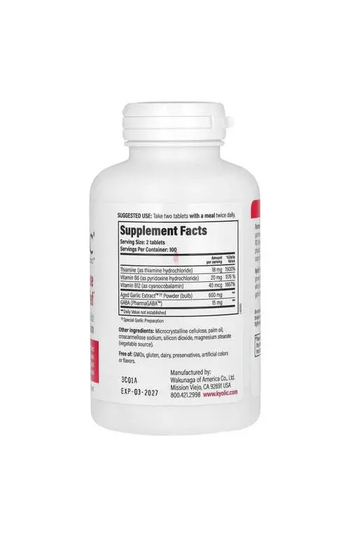 KYOLIC Aged Garlic Extract Formula 101, Stress And Fatigue Relief