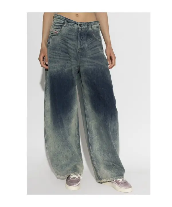 DIESEL® 1987 D Khelz Distressed Faded Jeans - Navy