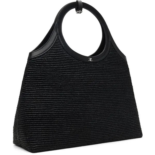 COURREGES Raffia Holy Day Handbag - Black