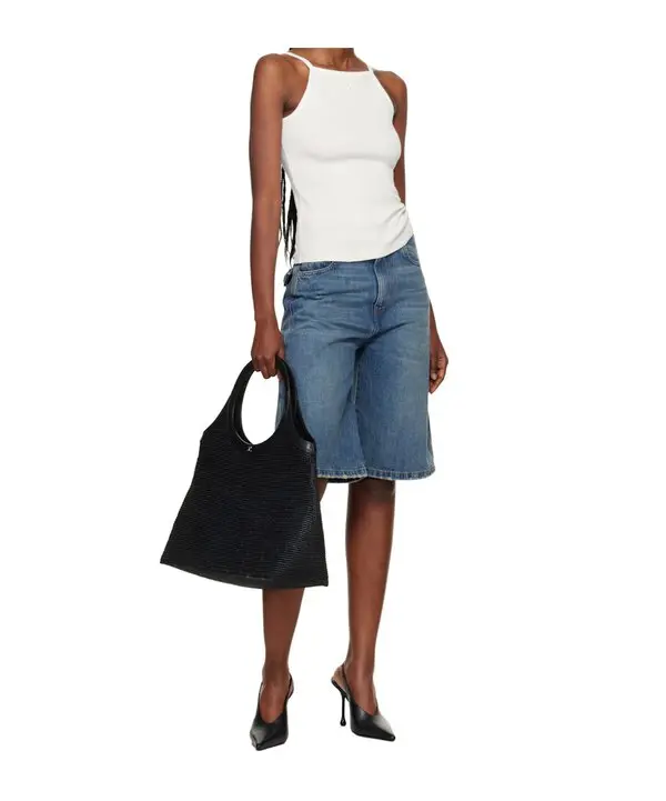 COURREGES Raffia Holy Day Handbag - Black