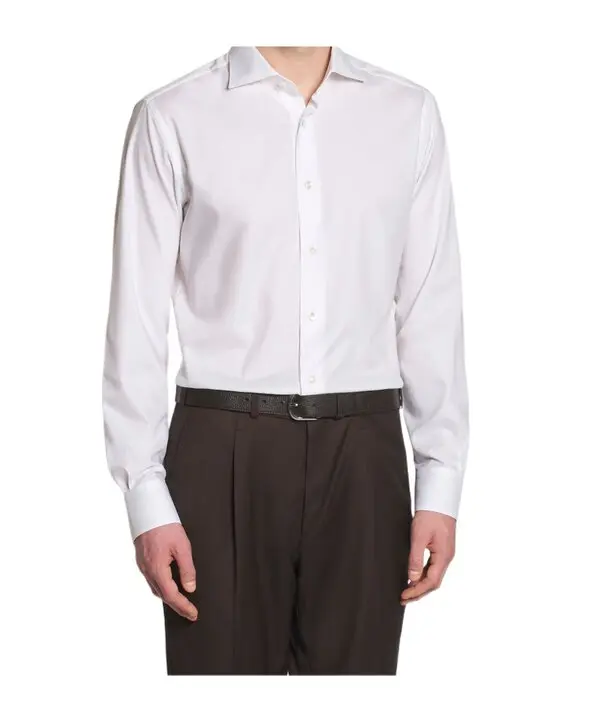 Brioni Pointed-collar Cotton Shirt
