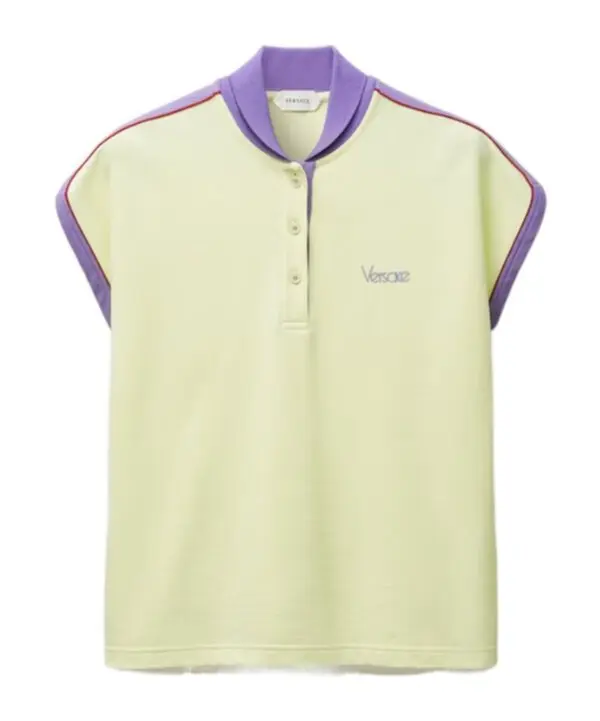 Versace Embroidered-logo Cotton Piqué Polo