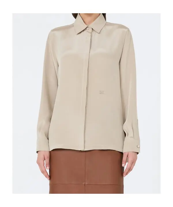 Max Mara Long-sleeved Shirt - Stone