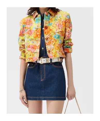 Versace Printed Silk Duchesse Jacket