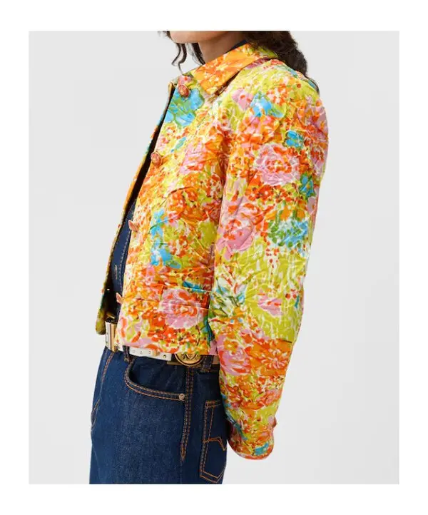 Versace Printed Silk Duchesse Jacket