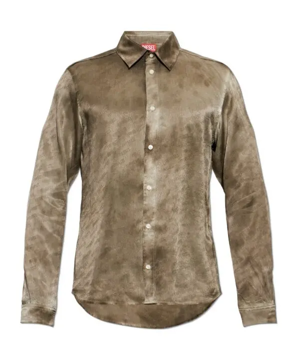 DIESEL® S-kissy-hnbw Tie-dye Shirt - Brown