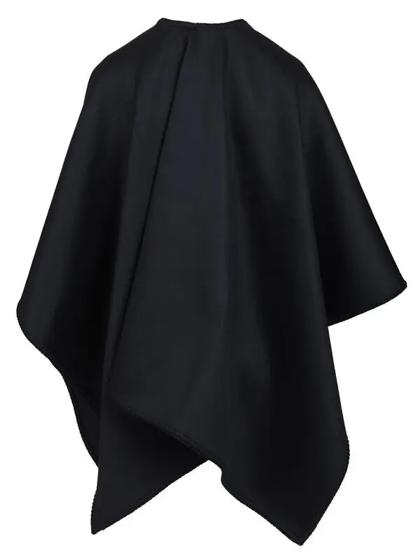 Max Mara Colomba Logo Emrboidered Cape - Blue