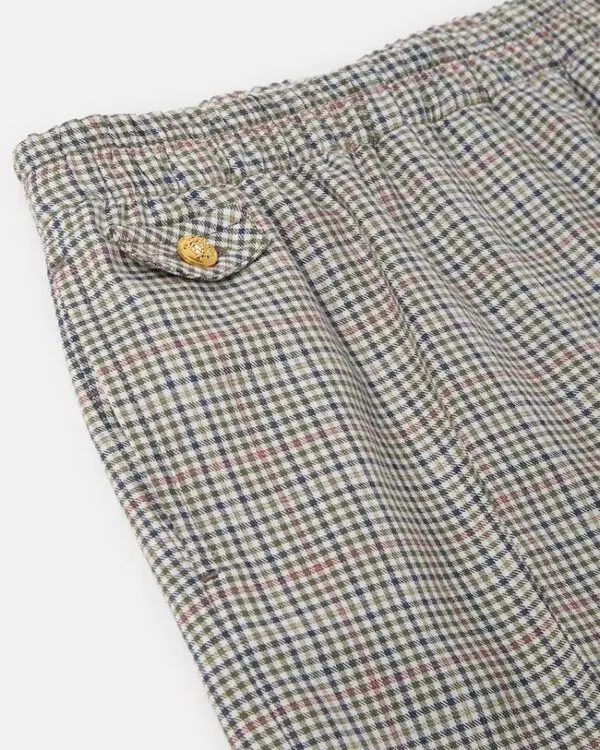 Versace Baby Micro-check Cotton-poplin Pants