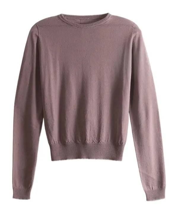 Rick Owens Crew Neck Long-sleeved Knitwear - Gray