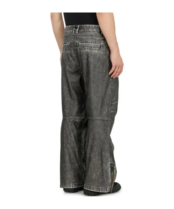 DIESEL® Pants In Distressed-effect Bonded Material