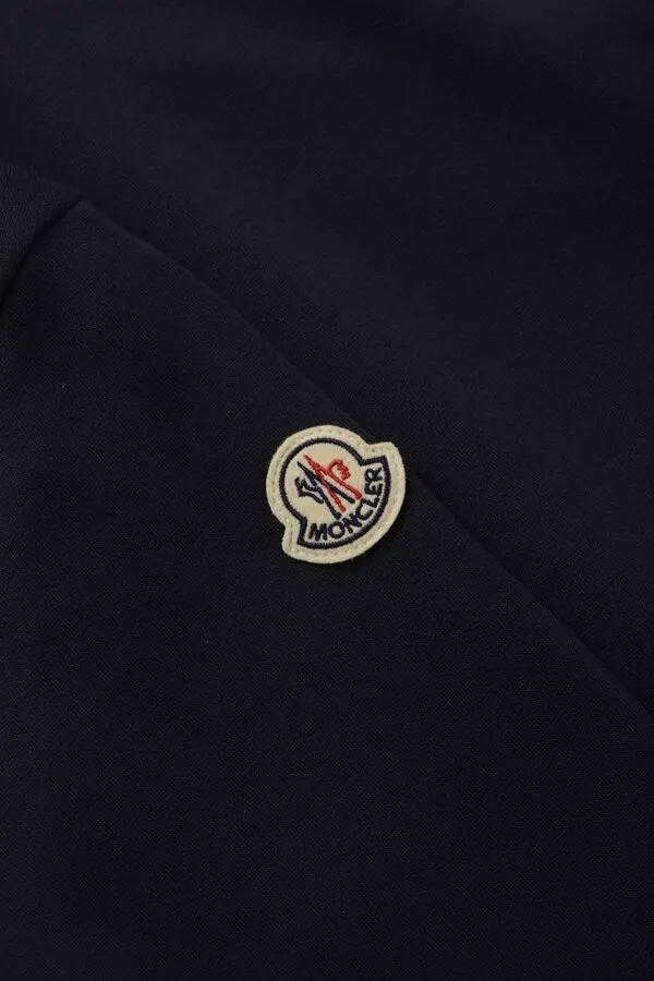 Moncler Logo Patch Zip-up Cardigan - Midnight Blue