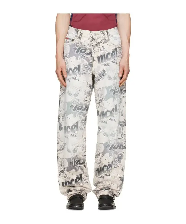 Martine Rose Print-detail Pocket Jeans