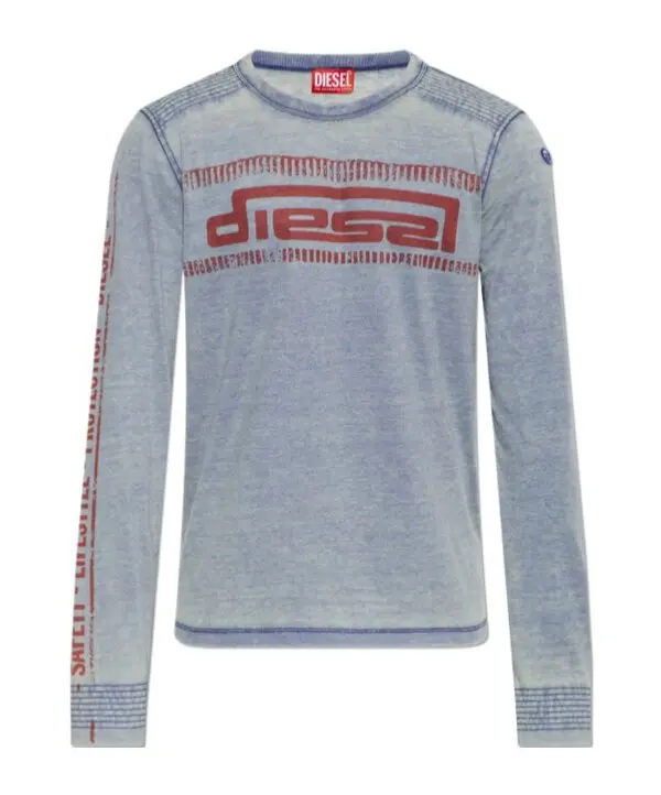 DIESEL® T-domy Long Sleeve T-shirt - Blue
