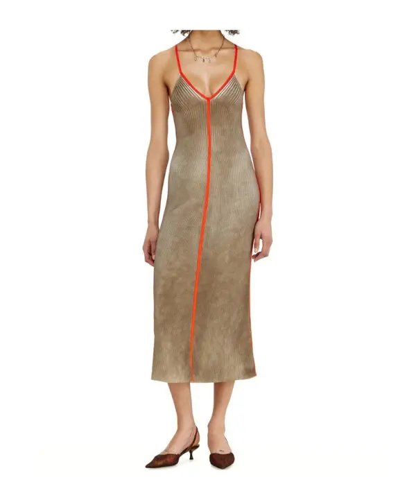 DIESEL® Rib-knitted Cami Midi Dress