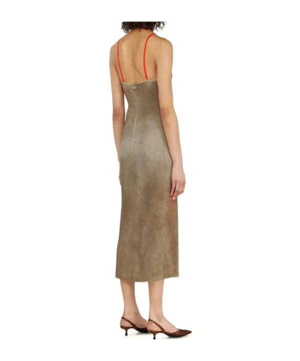 DIESEL® Rib-knitted Cami Midi Dress