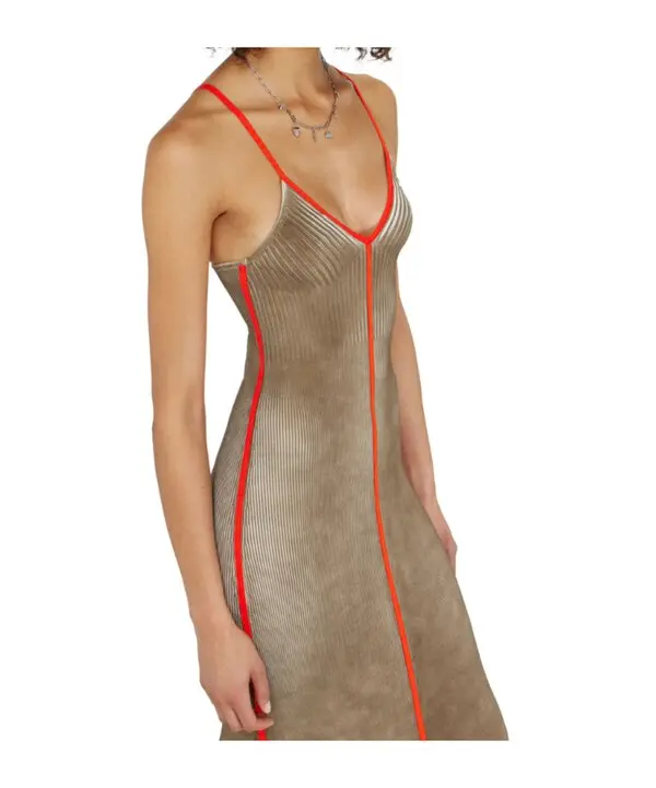 DIESEL® Rib-knitted Cami Midi Dress