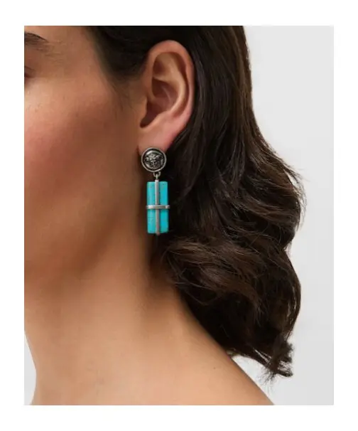 Versace Medusa Stone Drop Earrings