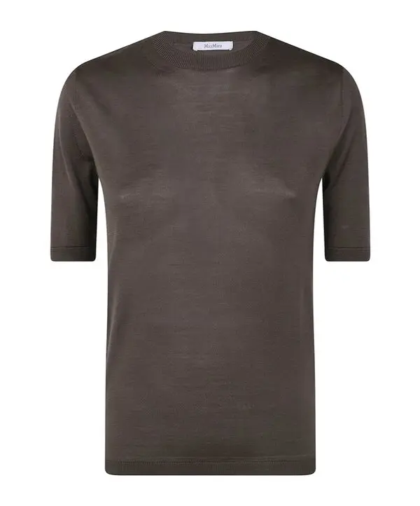 Max Mara Short-sleeved Knitted Top - Black