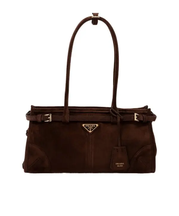 Prada Bonnie Medium Handbag - Dark Brown