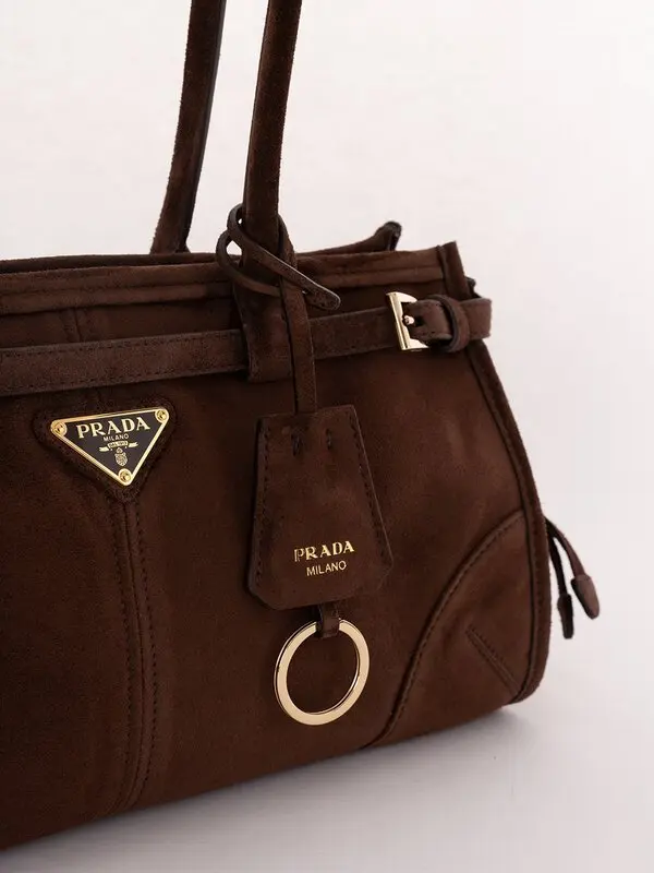 Prada Bonnie Medium Handbag - Dark Brown