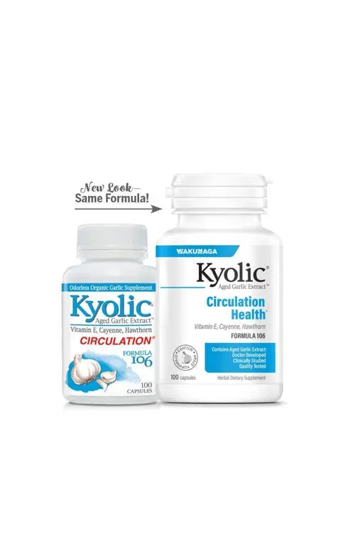 KYOLIC Garlic Extract Supplement For Cardiovascular And Circulation Health Support 100 Capsules