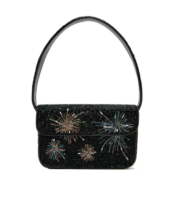 Staud Tommy Beaded Bag - Black