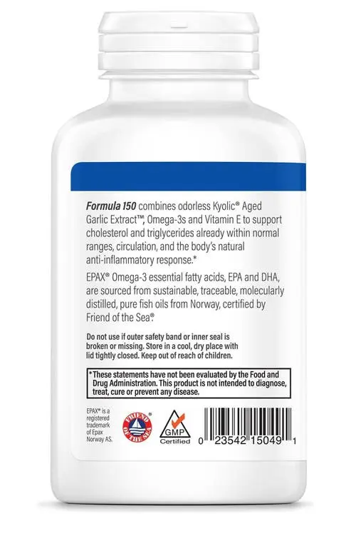 KYOLIC Aged Garlic Extract Formula 150, Cholesterol & Circulation Health