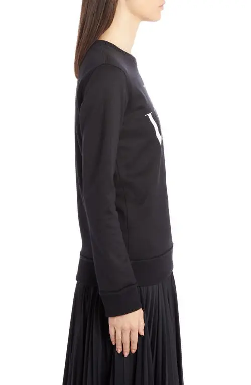 Valentino Garavani Vtlnstar Logo Graphic Cotton Jersey Sweatshirt