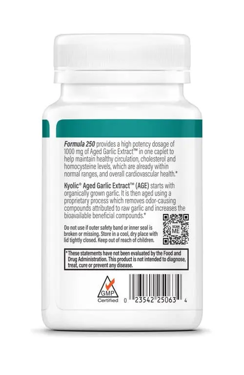 KYOLIC Aged Garlic Extract Formula 250, Cardiovascular Health
