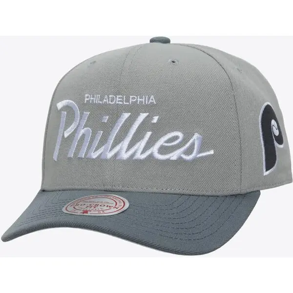 Mitchell & Ness Philadelphia Phillies Cooperstown Pro-crown Adjustable Hat - Gray