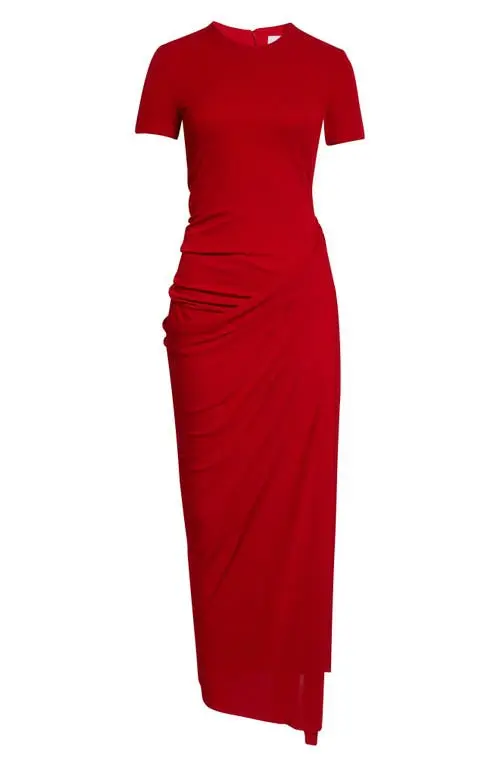 Erdem Draped Crepe Jersey Dress - Ruby Red