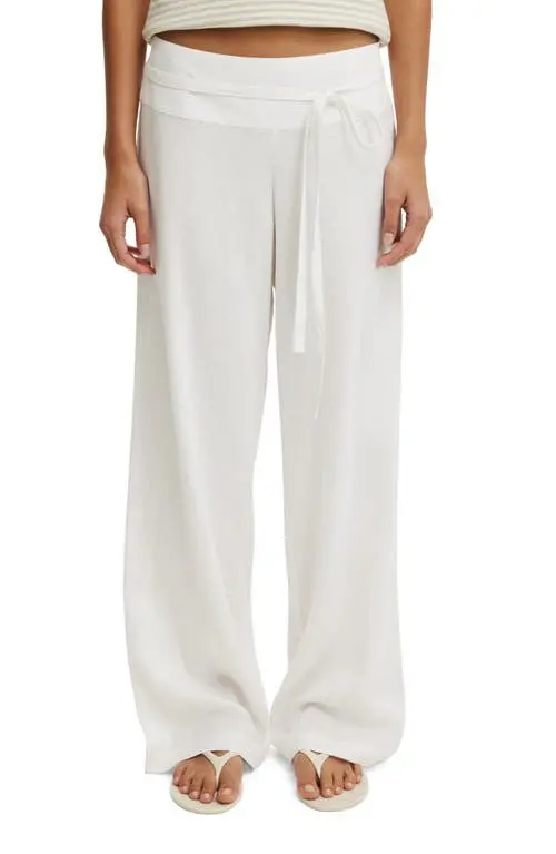 COTTON ON Haven Juno Wide Leg Pants - White