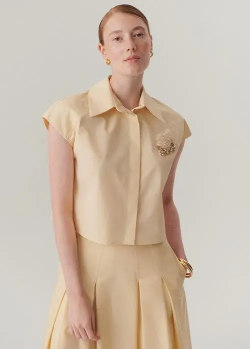 EXQUISE Hallie Embroidered Shirt