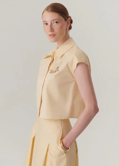 EXQUISE Hallie Embroidered Shirt