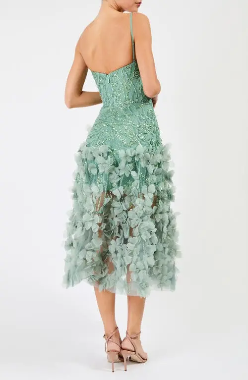 HELSI Lily Sequin Floral Appliqué Midi Dress