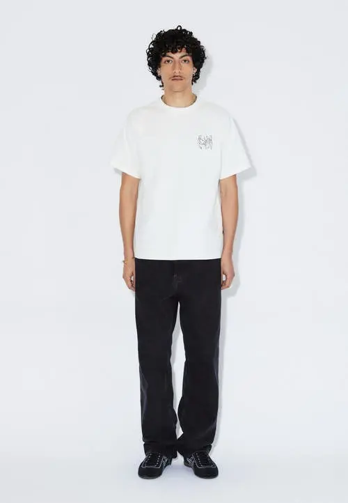 DR. DENIM Trooper Relaxed Fit T-shirt - Off White Dance