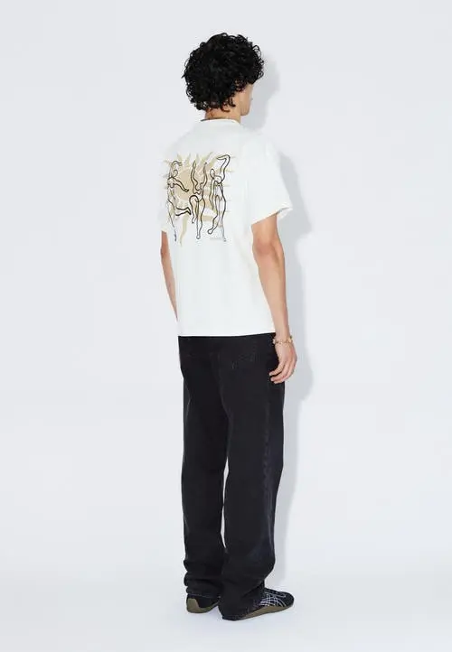 DR. DENIM Trooper Relaxed Fit T-shirt - Off White Dance