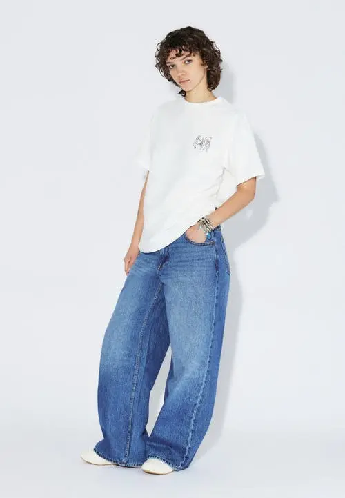 DR. DENIM Trooper Relaxed Fit T-shirt - Off White Dance