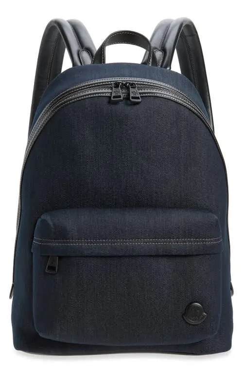 Moncler Carlo Denim & Leather Backpack - Rhodonite