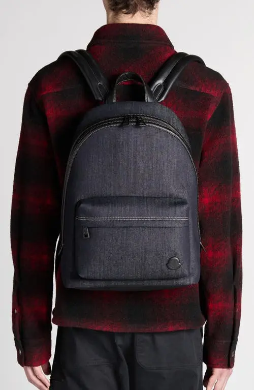 Moncler Carlo Denim & Leather Backpack