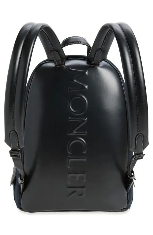 Moncler Carlo Denim & Leather Backpack